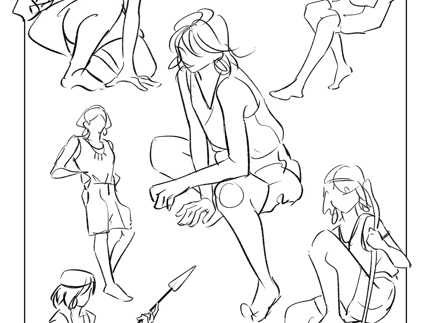 #速写60天挑战赛# Day8 @速写班长_紫苏盐饭团-站酷ZCOOL