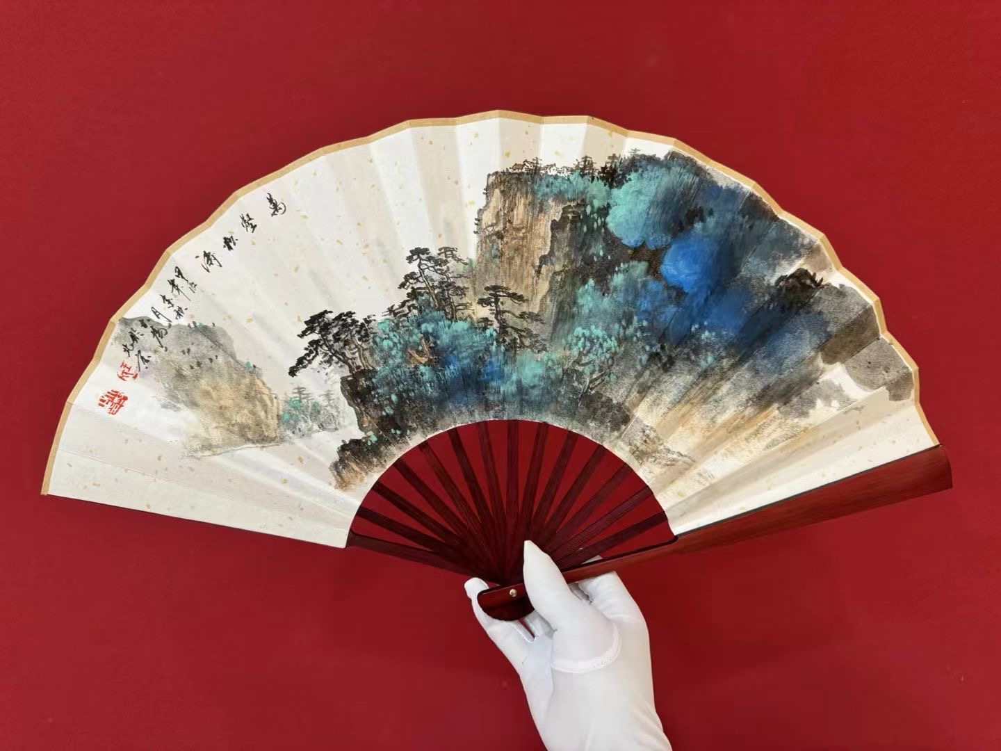 当代著名画家王大为先生精品扇子_群博书画院-站酷ZCOOL