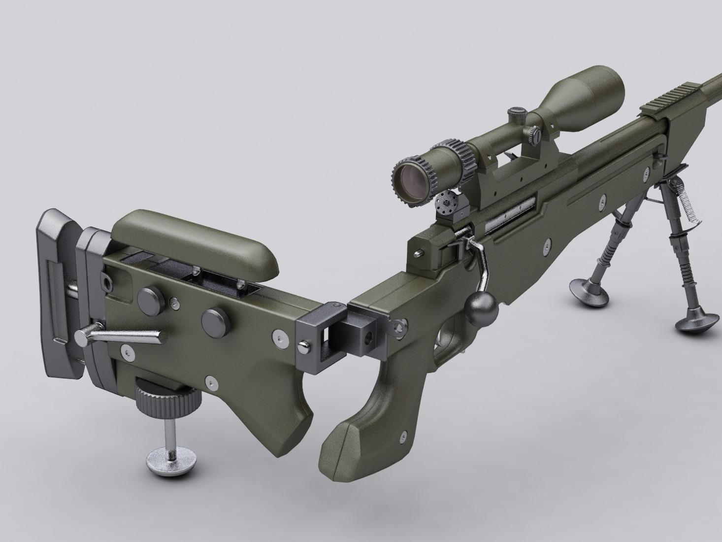 德国G22/AWM-F 狙击步枪建模渲染_LOVE_BELLA_YAO-站酷ZCOOL