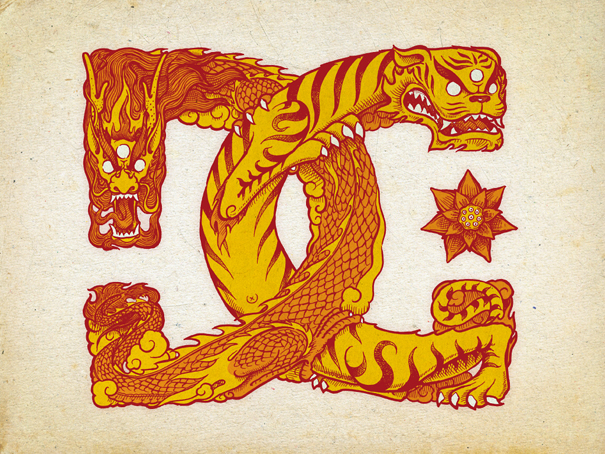 DC CHINA TEE 图案创作_PandaMei-站酷ZCOOL