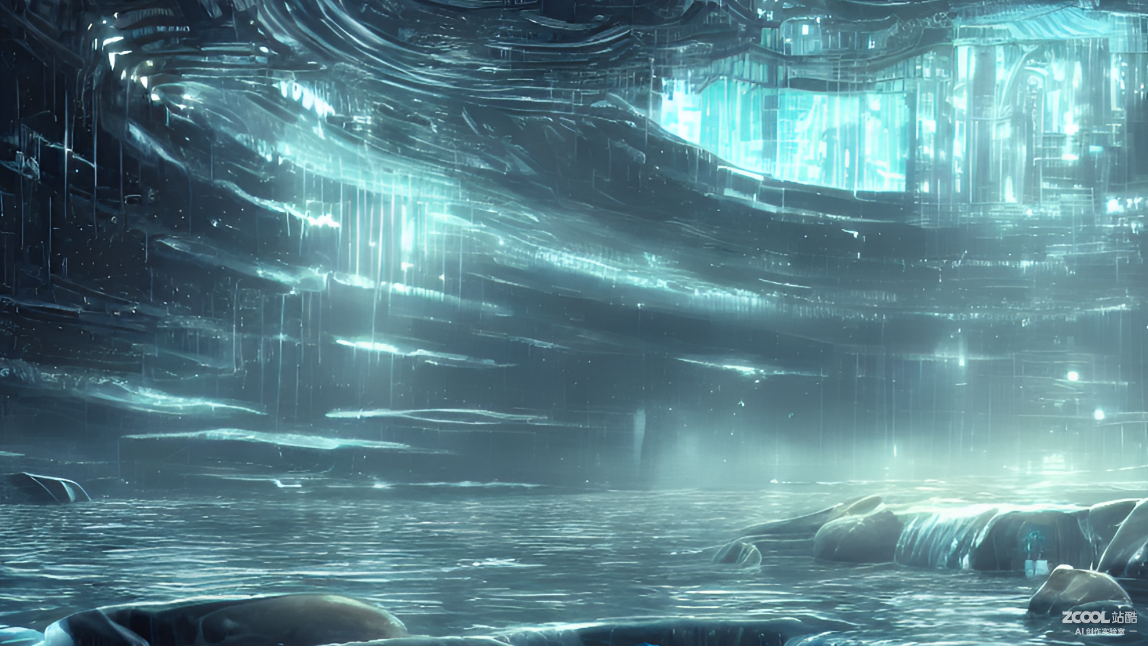 #AI创作实验室#未来水世界_半桶星光-站酷ZCOOL