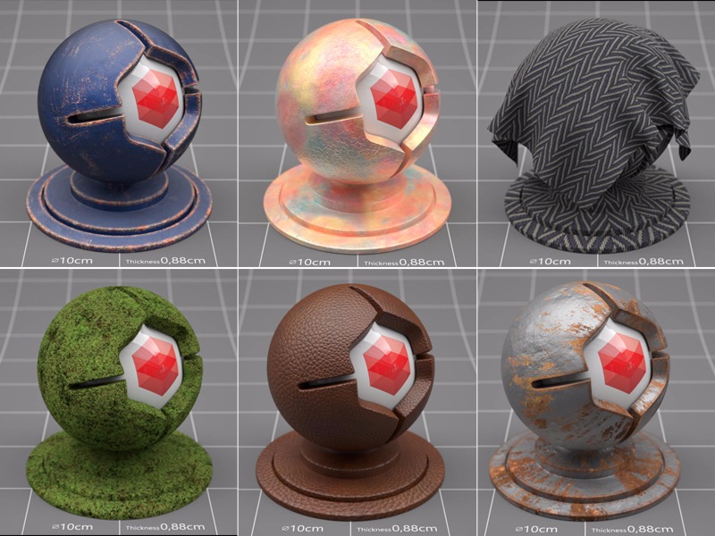 第二季150个C4D Redshift渲染器4K高清材质预设_Modown魔顿-站酷ZCOOL