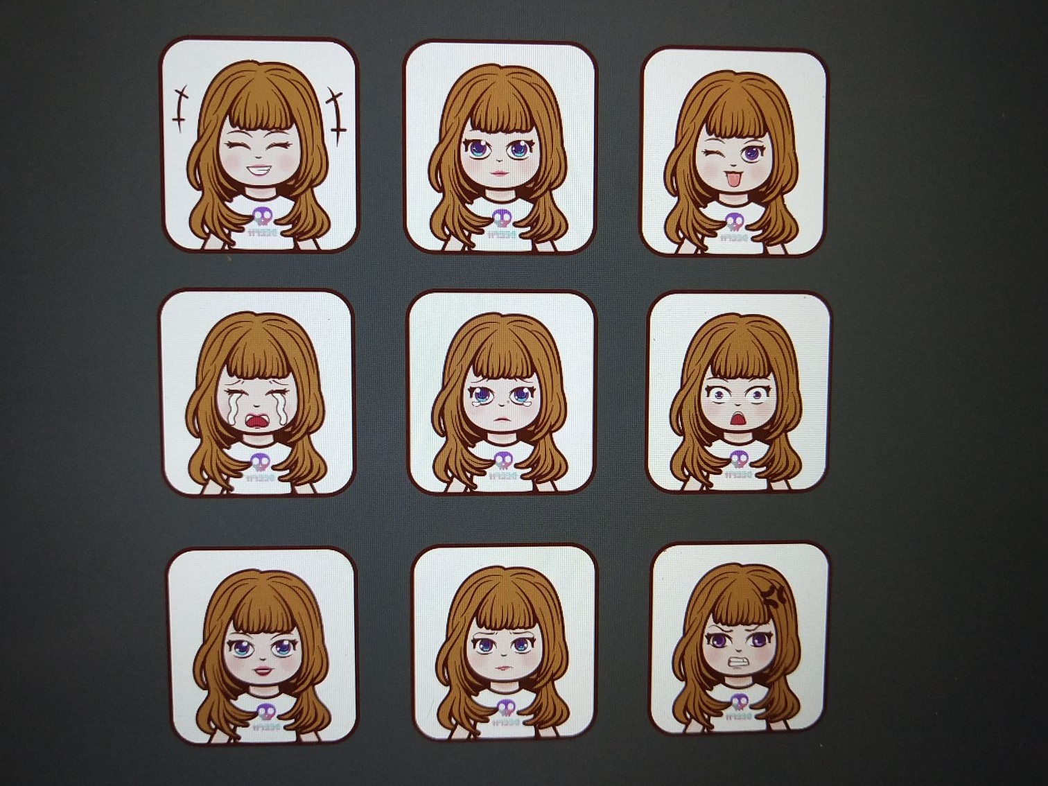 小女孩表情包_柠子ll-站酷ZCOOL