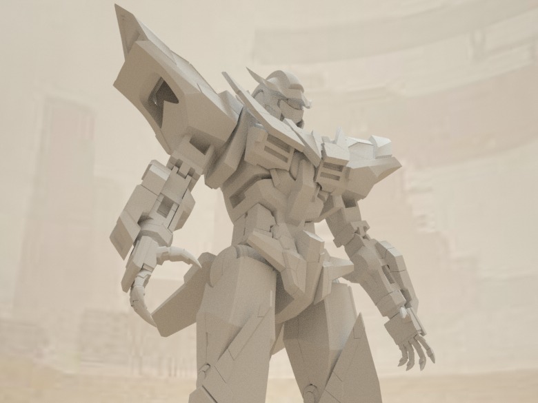 C4D高达模型建模_射即湿MDZZ-站酷ZCOOL