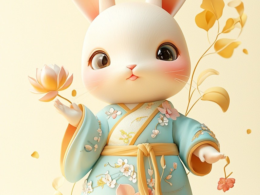 中秋来了，来一点可可爱爱的兔子_飞吧01-站酷ZCOOL