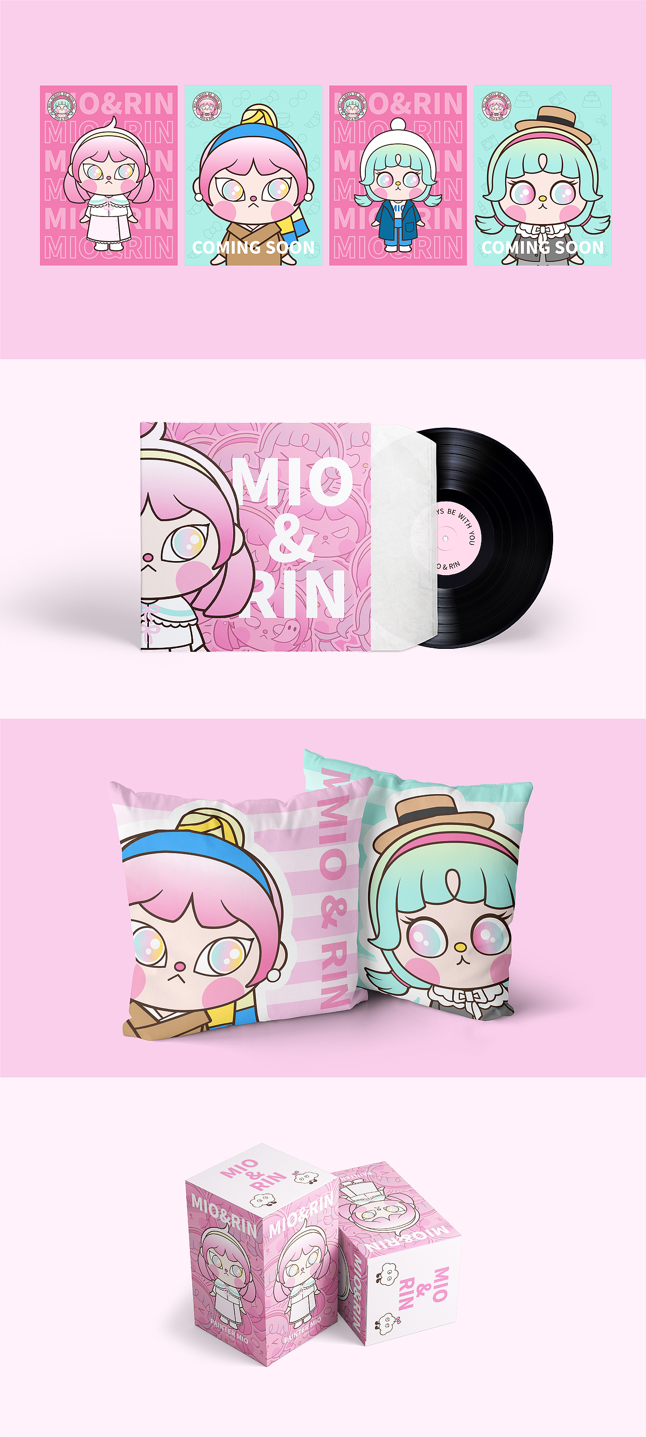 MIO&RIN卡通人物_曦之瓜Kinoko-站酷ZCOOL