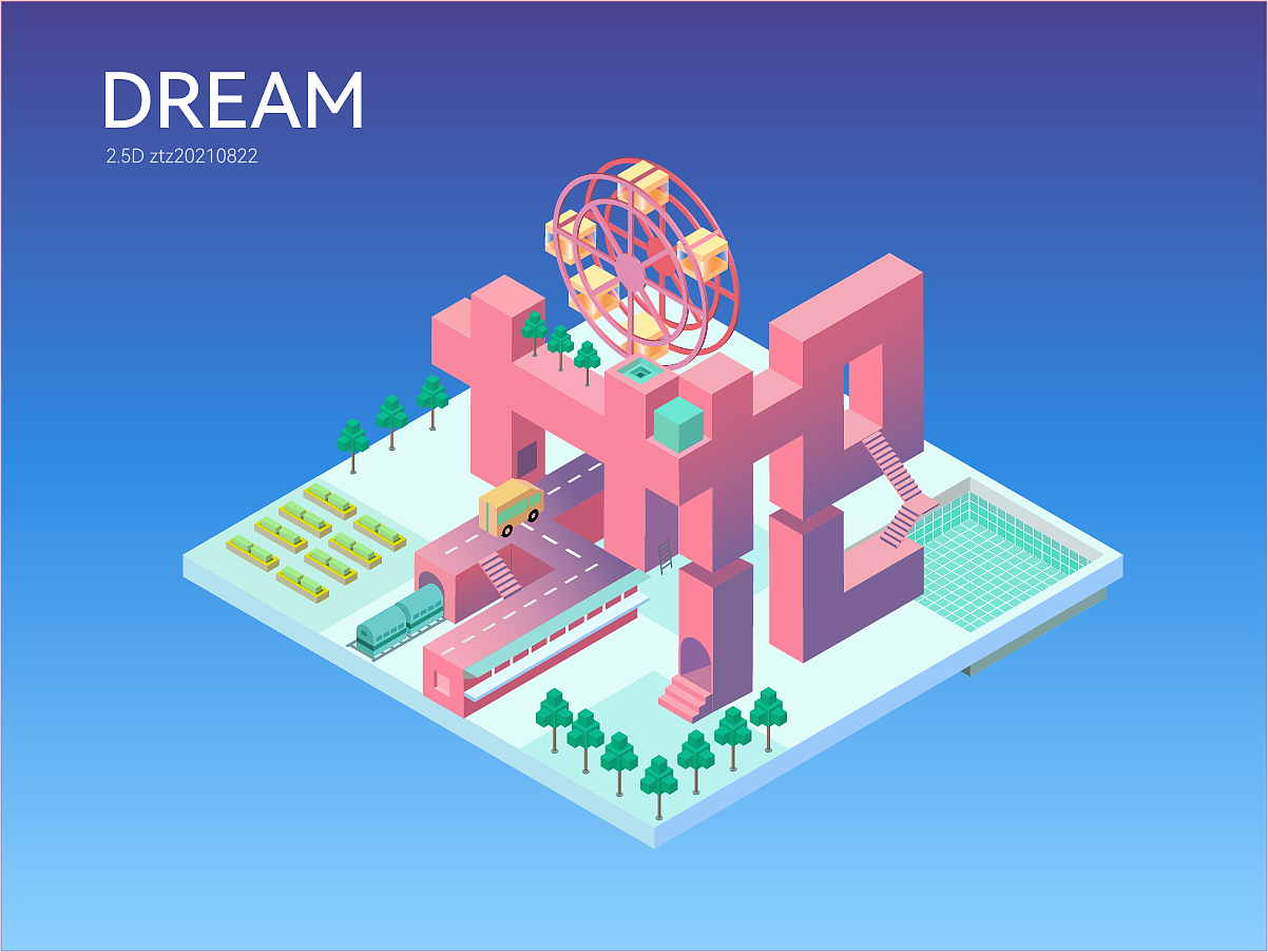 2.5D海报_ZTZ设计-站酷ZCOOL