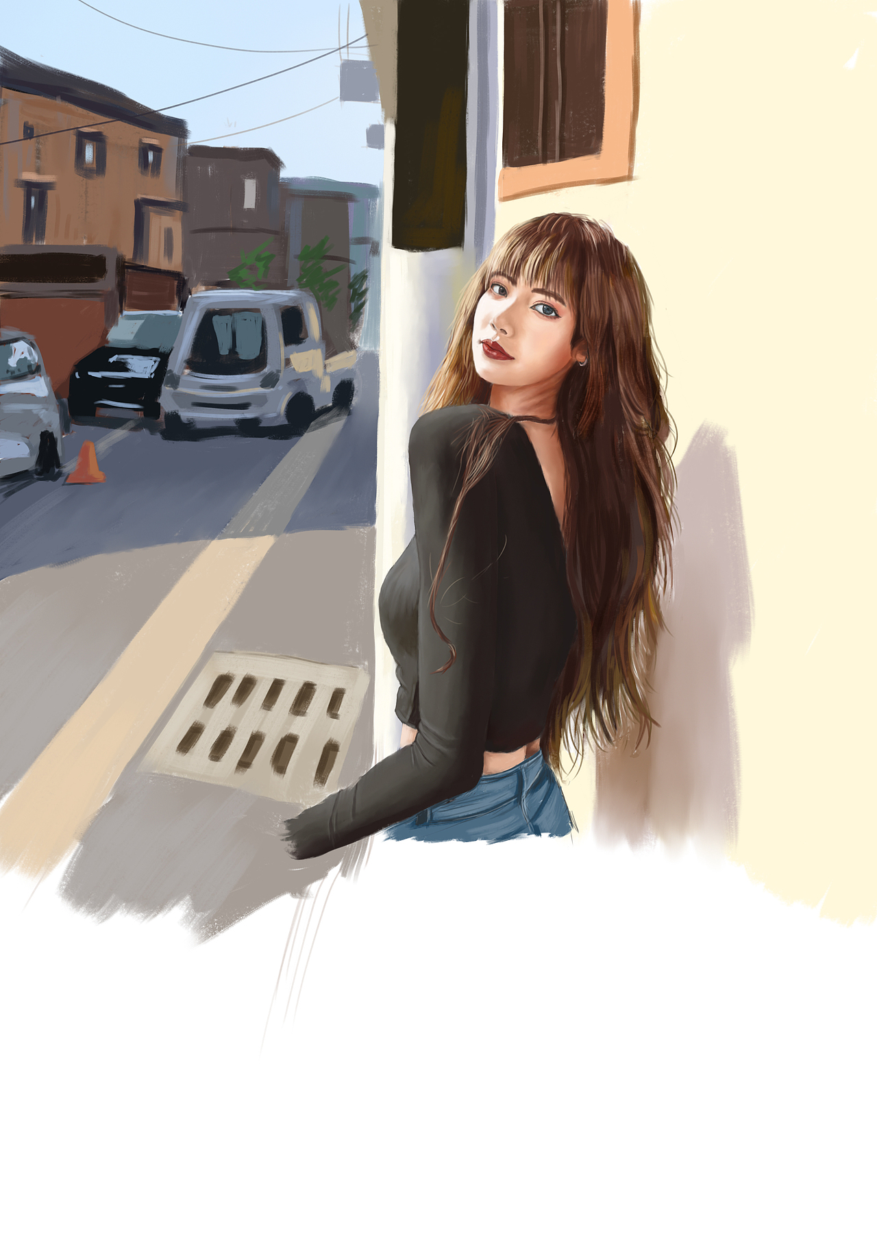 明星照片手绘 Lisa_陈会长Onism-站酷ZCOOL