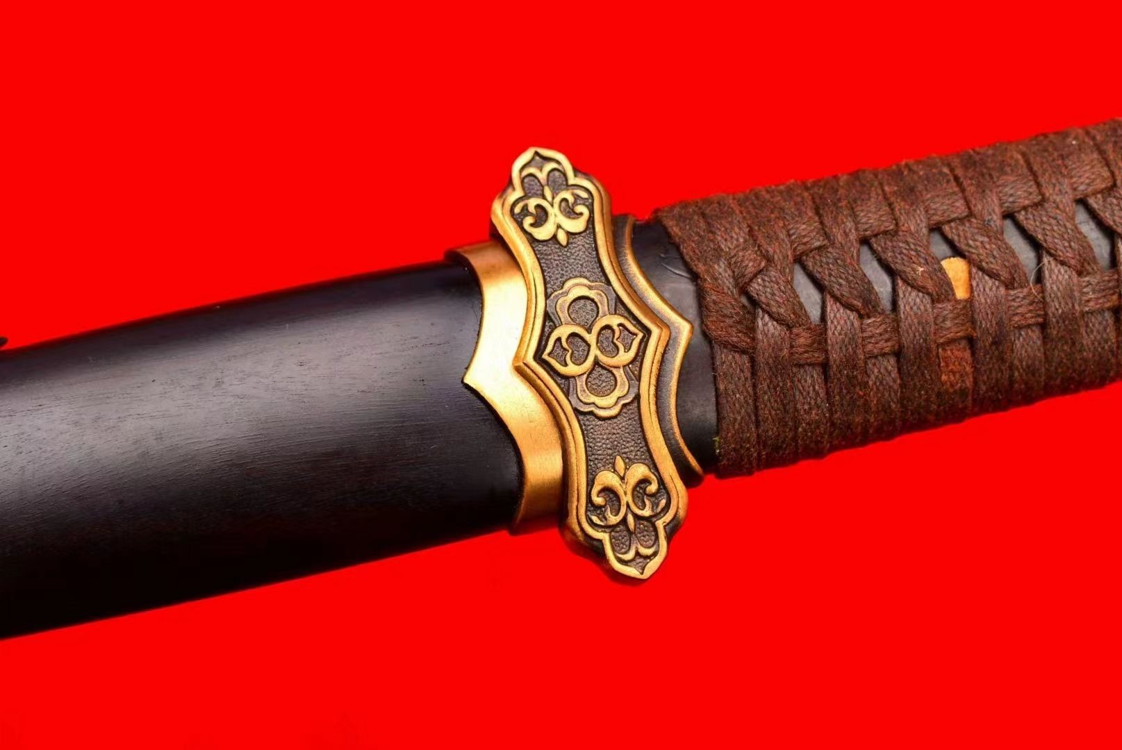 经典复古铜装百炼钢唐横刀/唐刀_和风堂美术刀剑-站酷ZCOOL