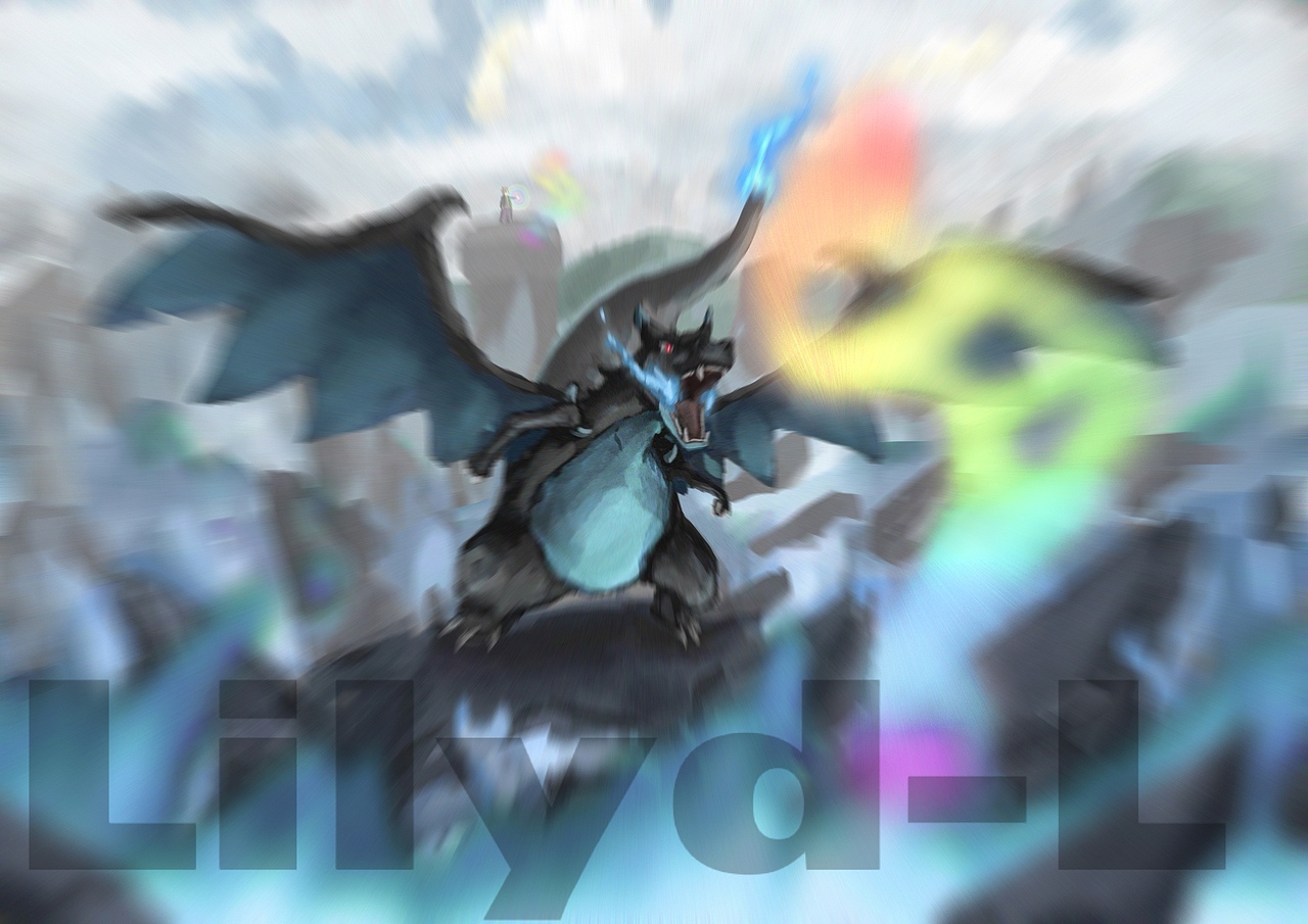 mega喷火龙X vs mega妙蛙花_LilydL-站酷ZCOOL