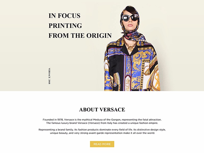 VERSACE Website design __Echoo-站酷ZCOOL