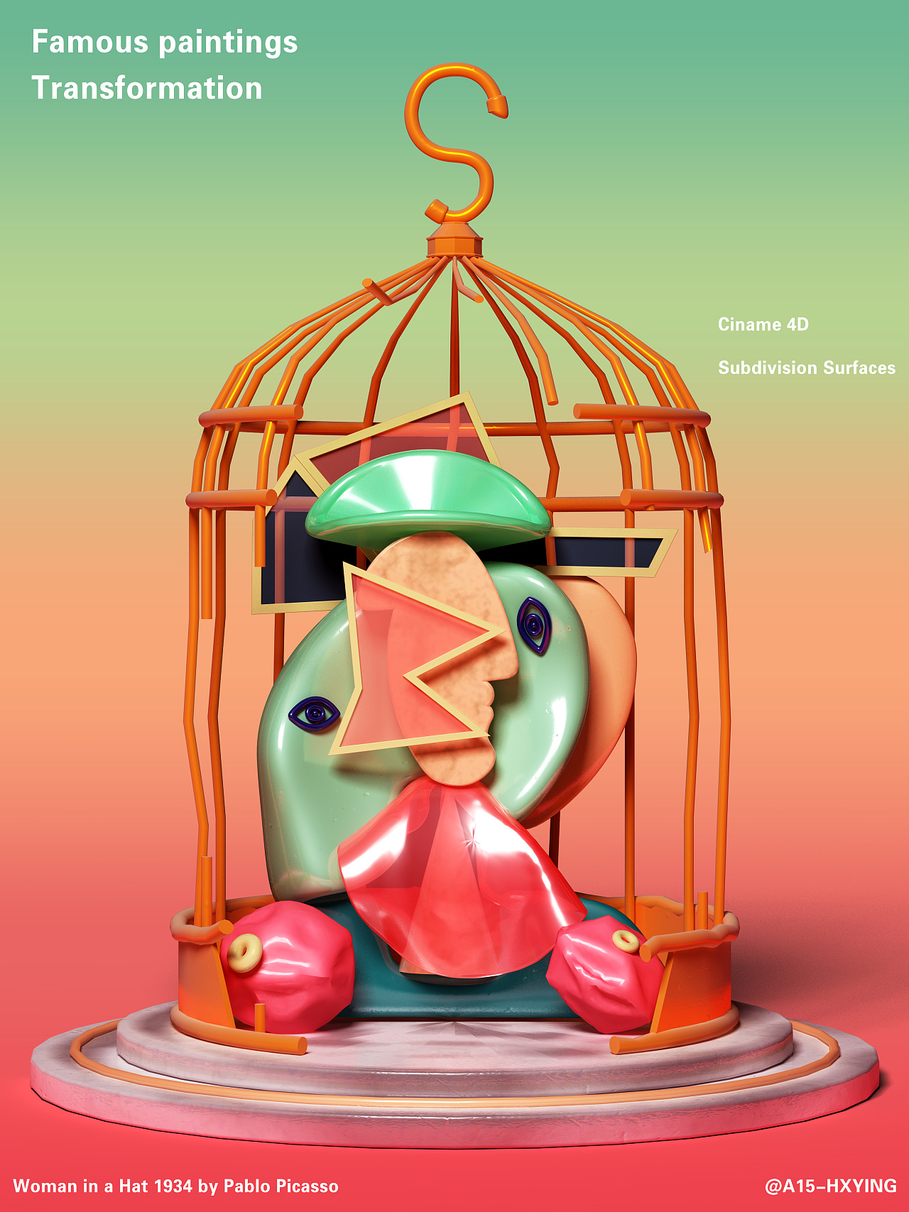 被“禁锢”的几何体_HXYingg-站酷ZCOOL