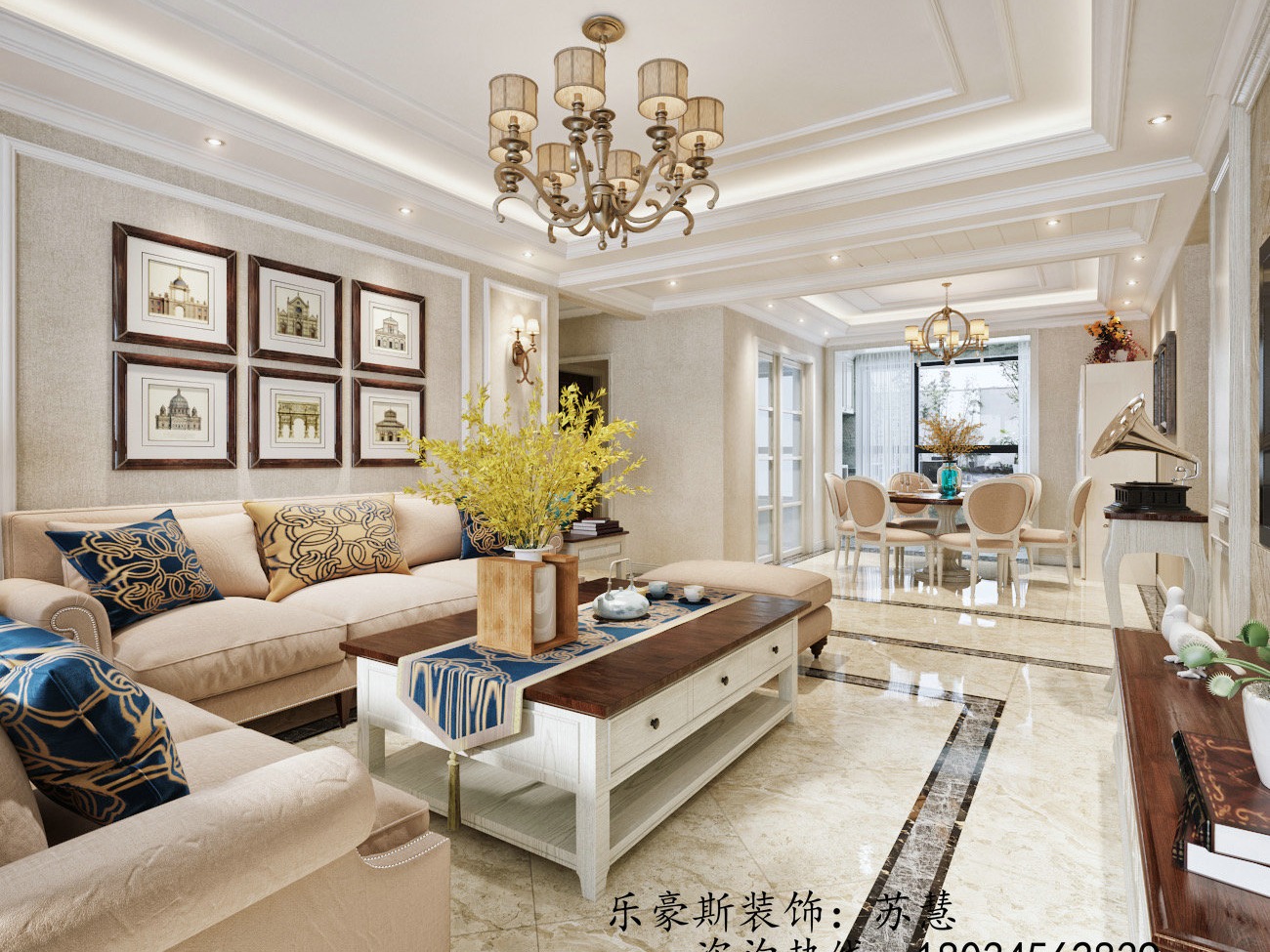盛邦大都会155㎡美式效果图_LOHAS苏慧-站酷ZCOOL