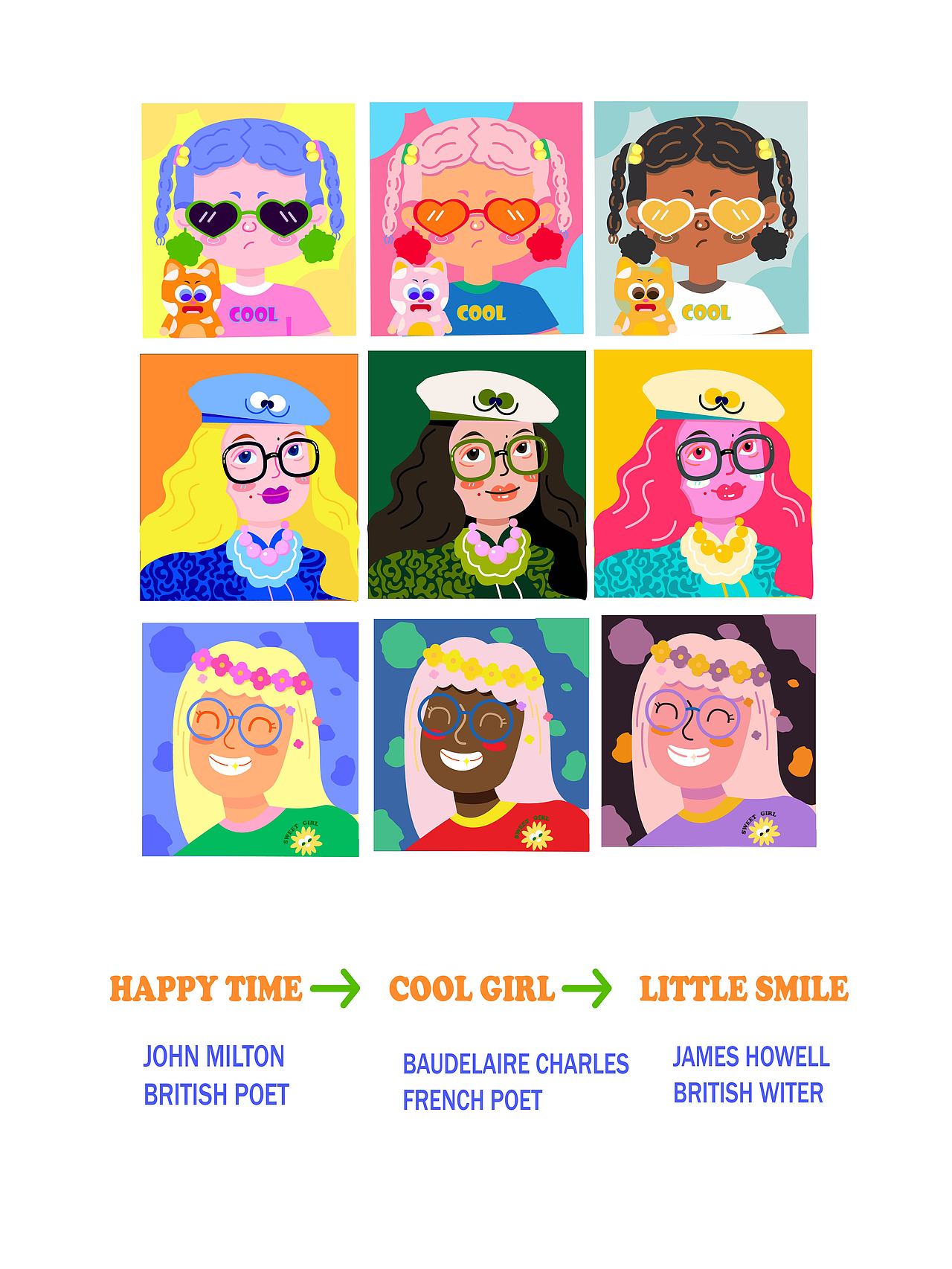 原创头像 NTF 扁平风海报_冬冬ZK-站酷ZCOOL