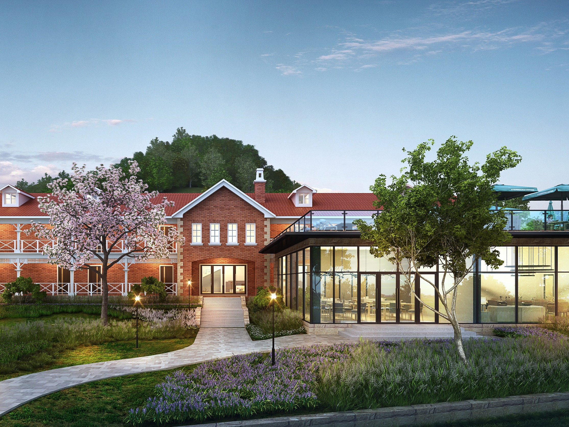 民宿室外效果案例_1992效果图汉堡-站酷ZCOOL