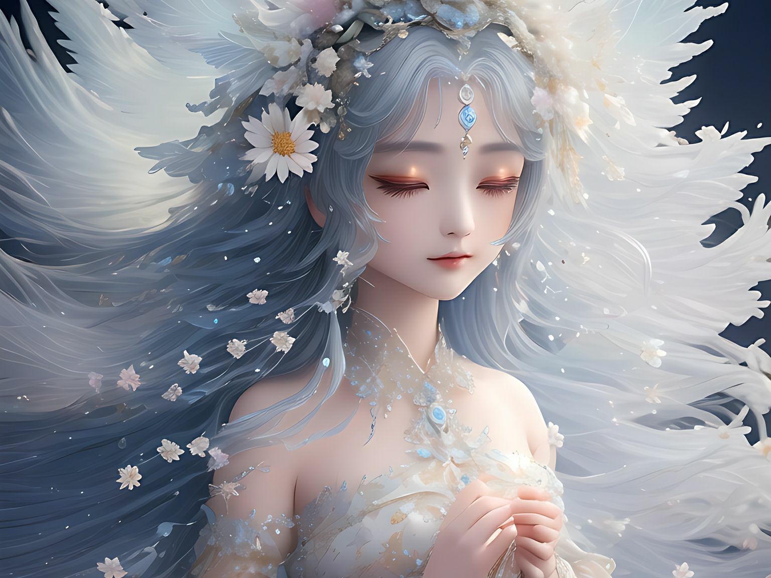 花仙子——小雏菊_小小AI绘画-站酷ZCOOL