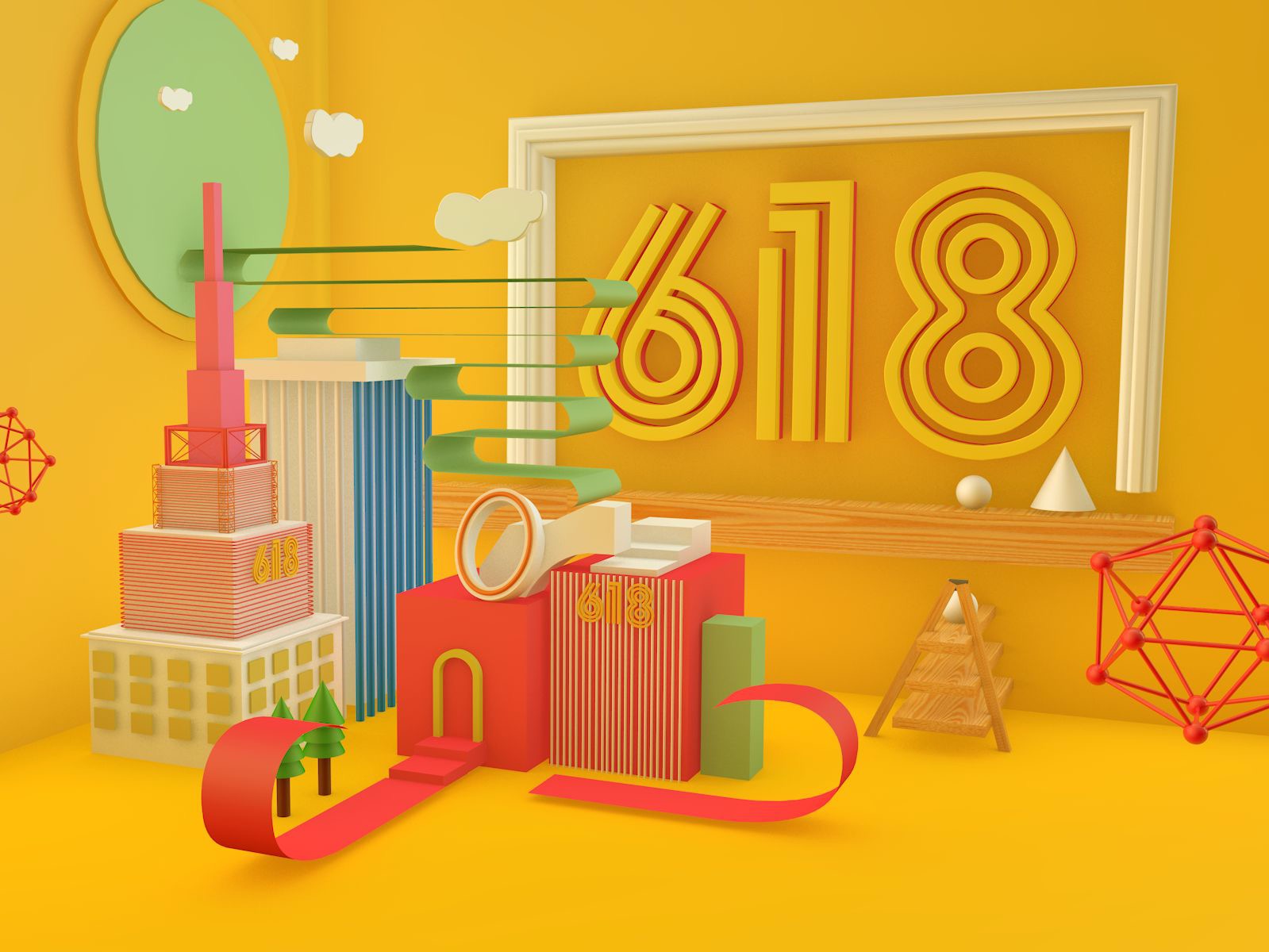 c4d狂欢618_长胖吧君-站酷ZCOOL