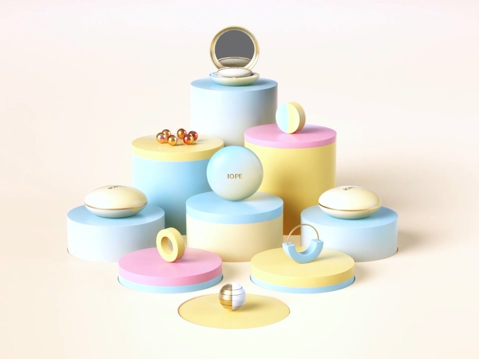 c4d动态-iope气垫-临摹_隨遇而安-站酷ZCOOL