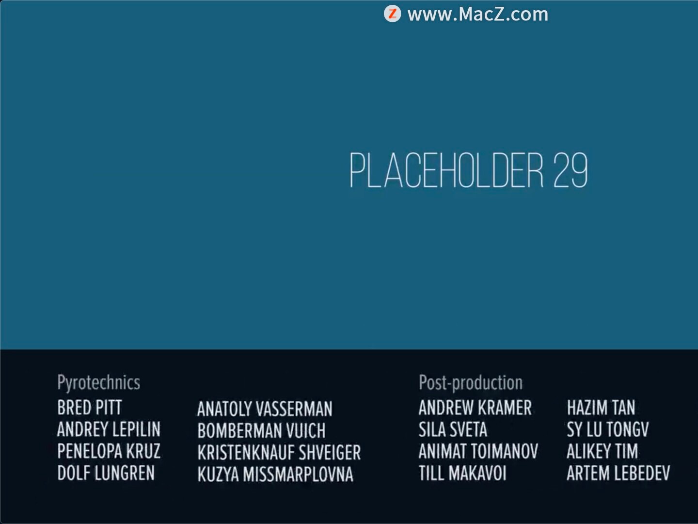 PR模板-72种电影片尾谢幕滚动字幕标题 Film Credits Kit for Premiere Pro_醉舞千年杯莫停-站酷ZCOOL