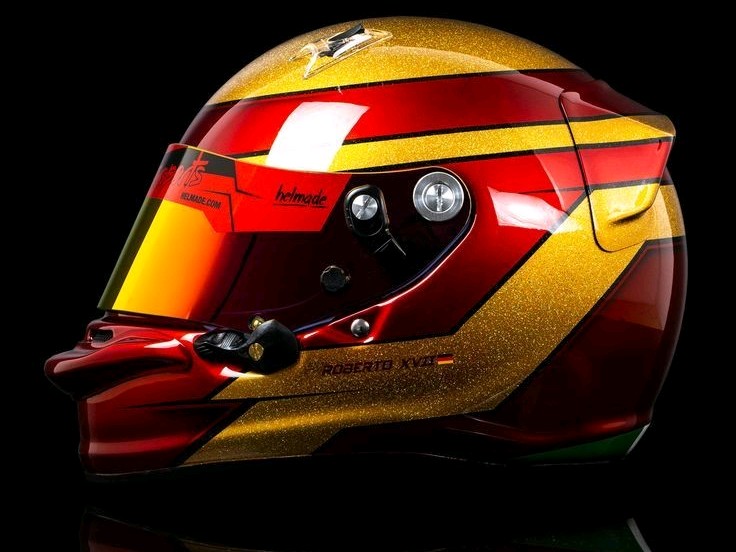 【头盔涂装】拼色&线条-红金搭配的Arai头盔彩绘涂装_喷笔彩绘师东尼-站酷ZCOOL