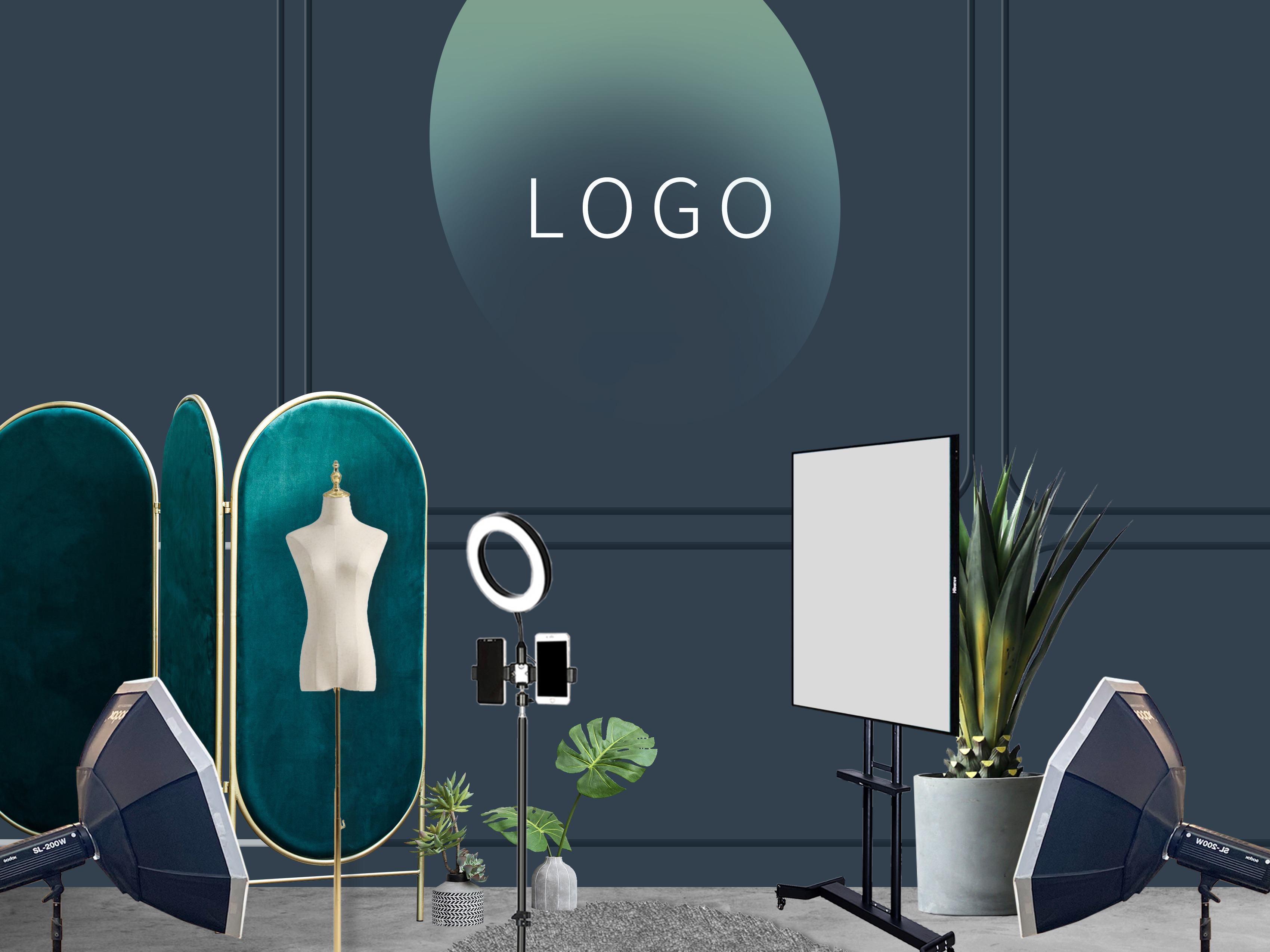 直播间室内装修设计_kean1ee-站酷ZCOOL