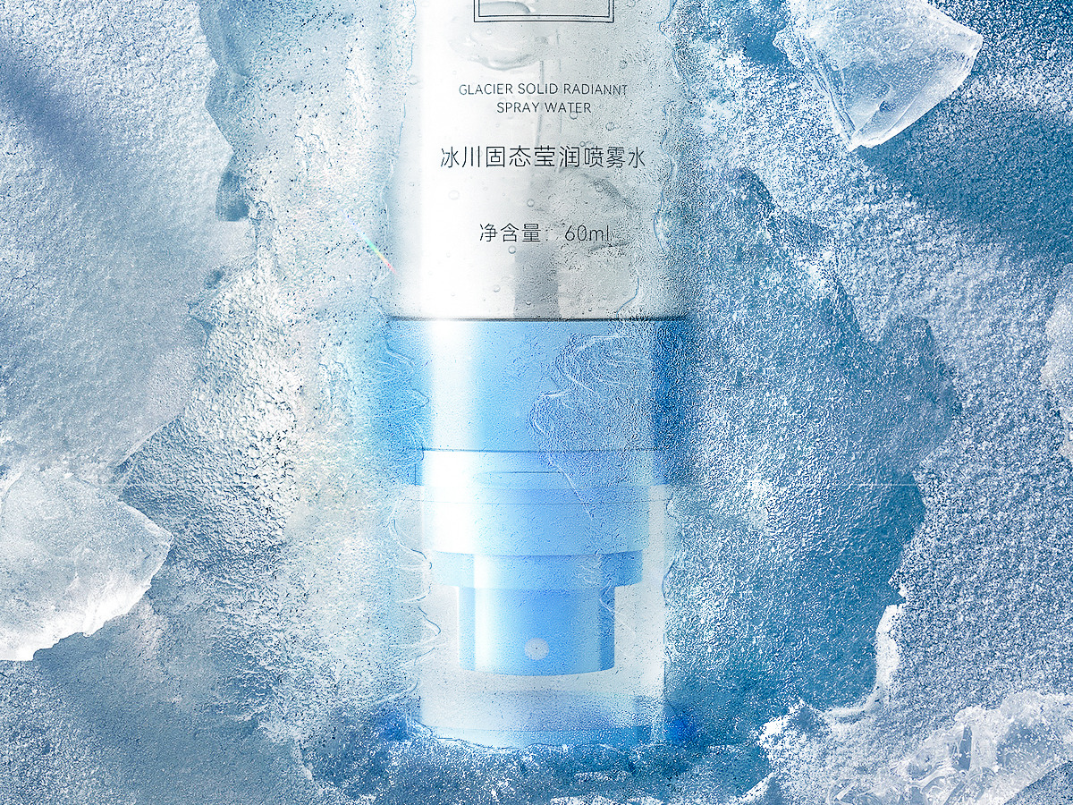 TRS冰川喷雾水产品建模和后期海报合成_爱设计的WANG-站酷ZCOOL