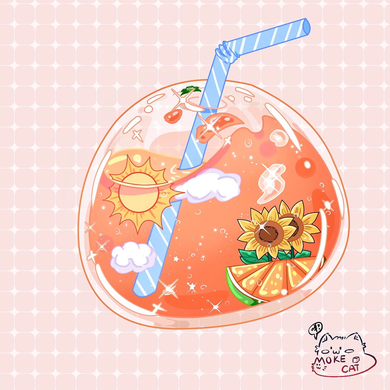 香水水果茶系列_Moke猫猫猫壳-站酷ZCOOL