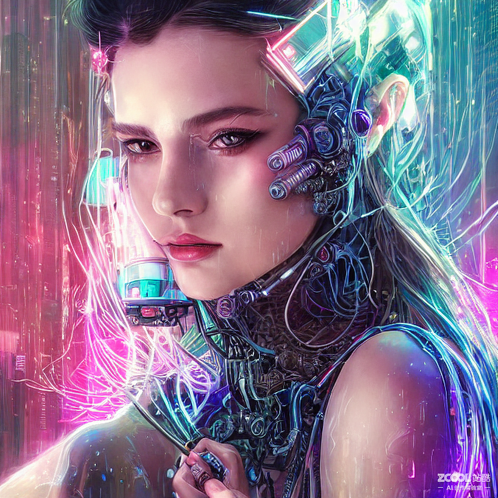 #AI创作实验室#赛博朋克女孩_流浪ded枫-站酷ZCOOL