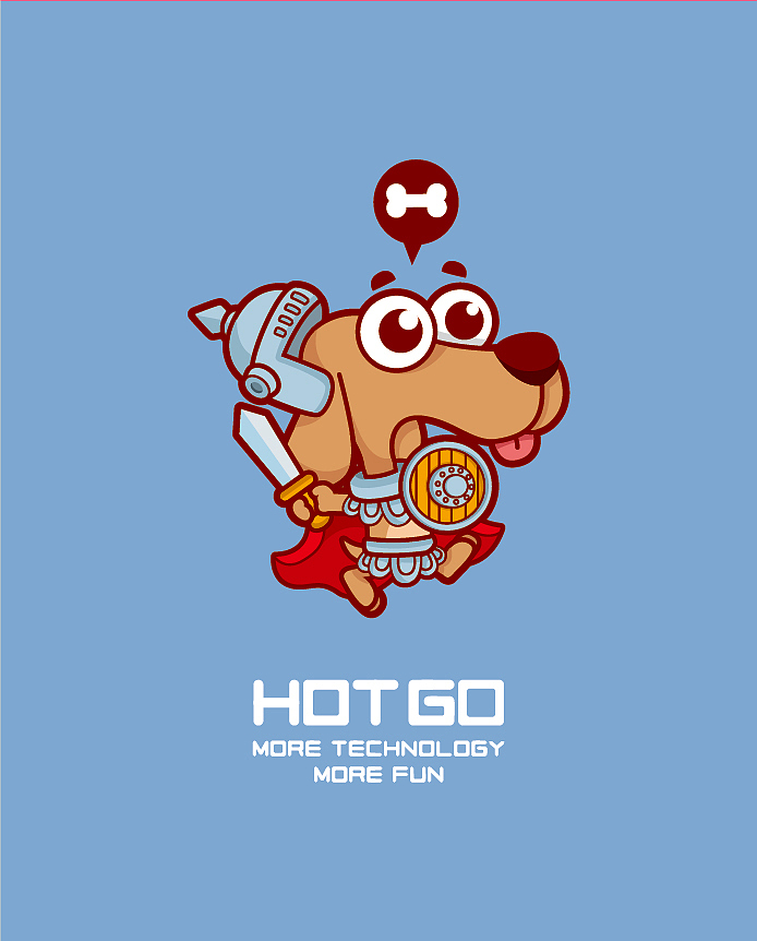 HOTGO卡通形象设计_狂奔的包子插画铺-站酷ZCOOL