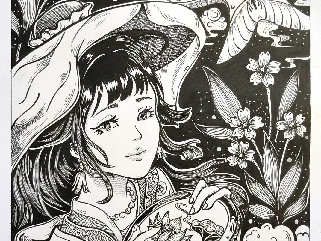 黑白装饰画_小小小小小星辰-站酷ZCOOL