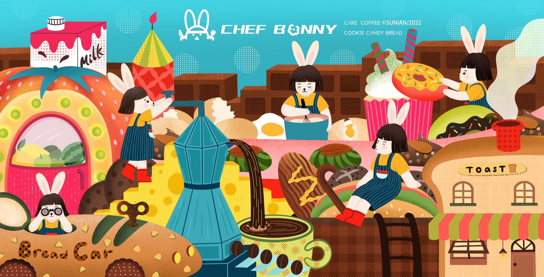 chef Bunny 新兔年主题插画_C素年-站酷ZCOOL