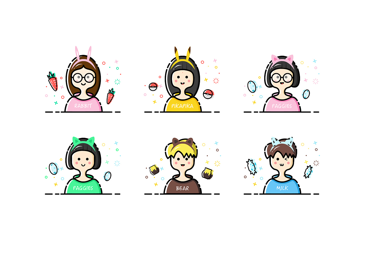 mbe风格头像_Y椰汁糕-站酷ZCOOL