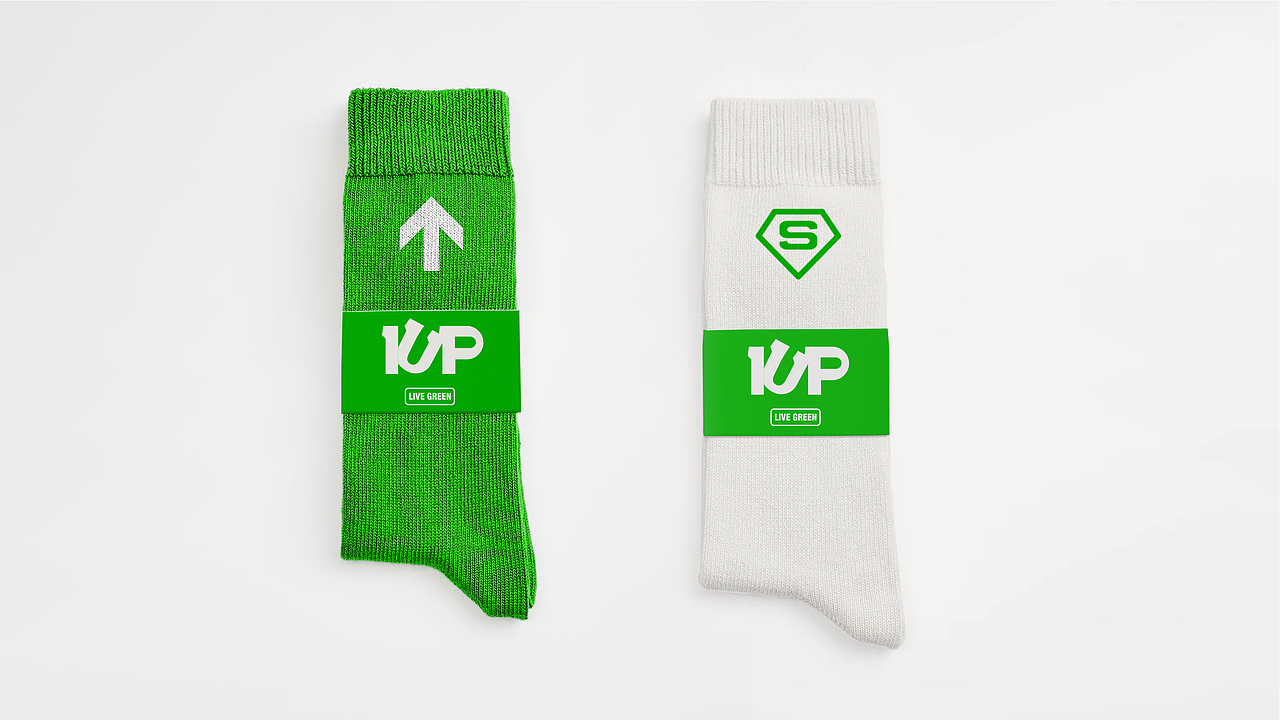 1UP ONEUP 茶饮厂牌 | 绿色文化不只是说说_陈切Qie-站酷ZCOOL