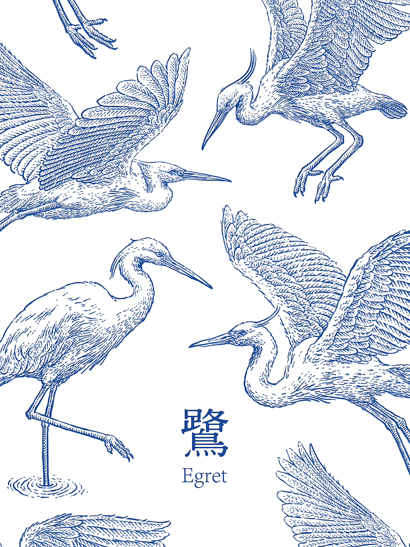 合作插画 |中国元素朱伊纹样_花椒的Alex-站酷ZCOOL