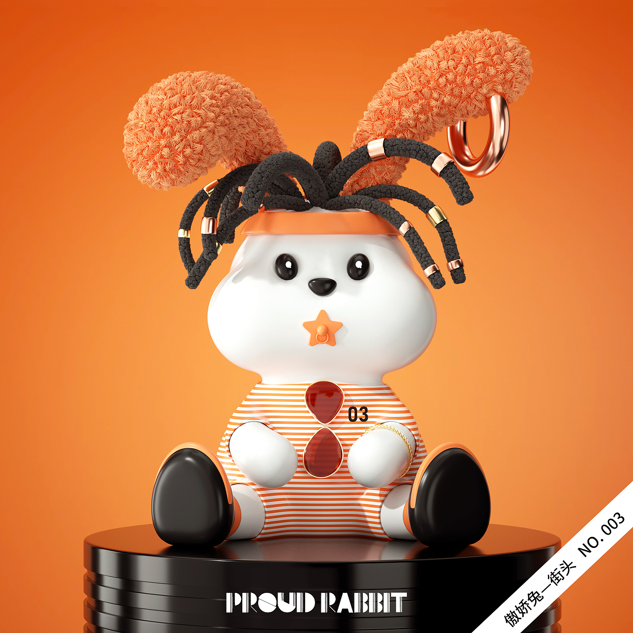Proud rabbit 傲娇兔｜原创IP设计_池先森Cc-站酷ZCOOL