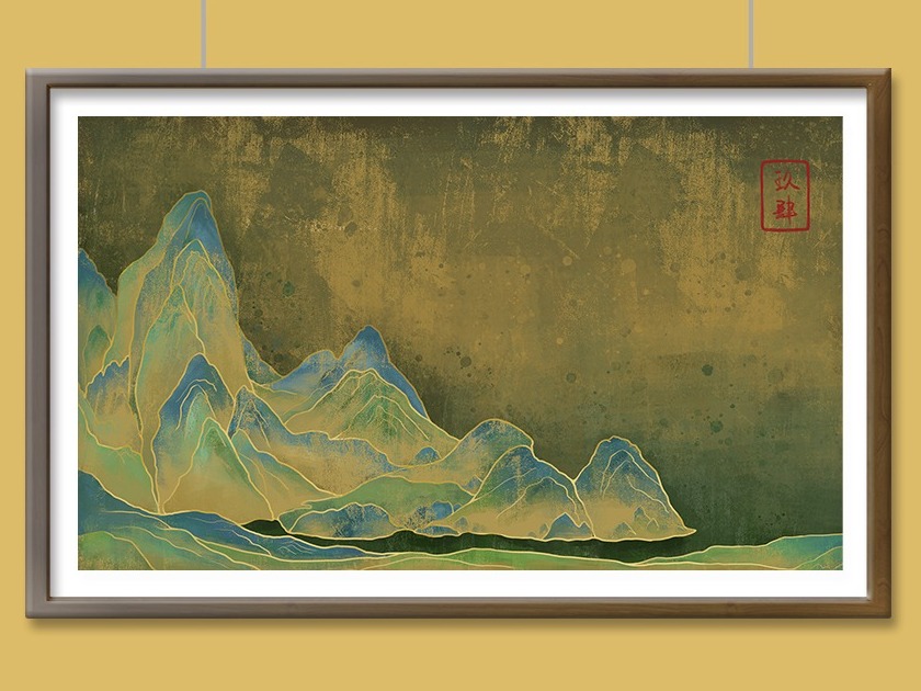 插画练习丨千里江山图节选_RONG_ii-站酷ZCOOL