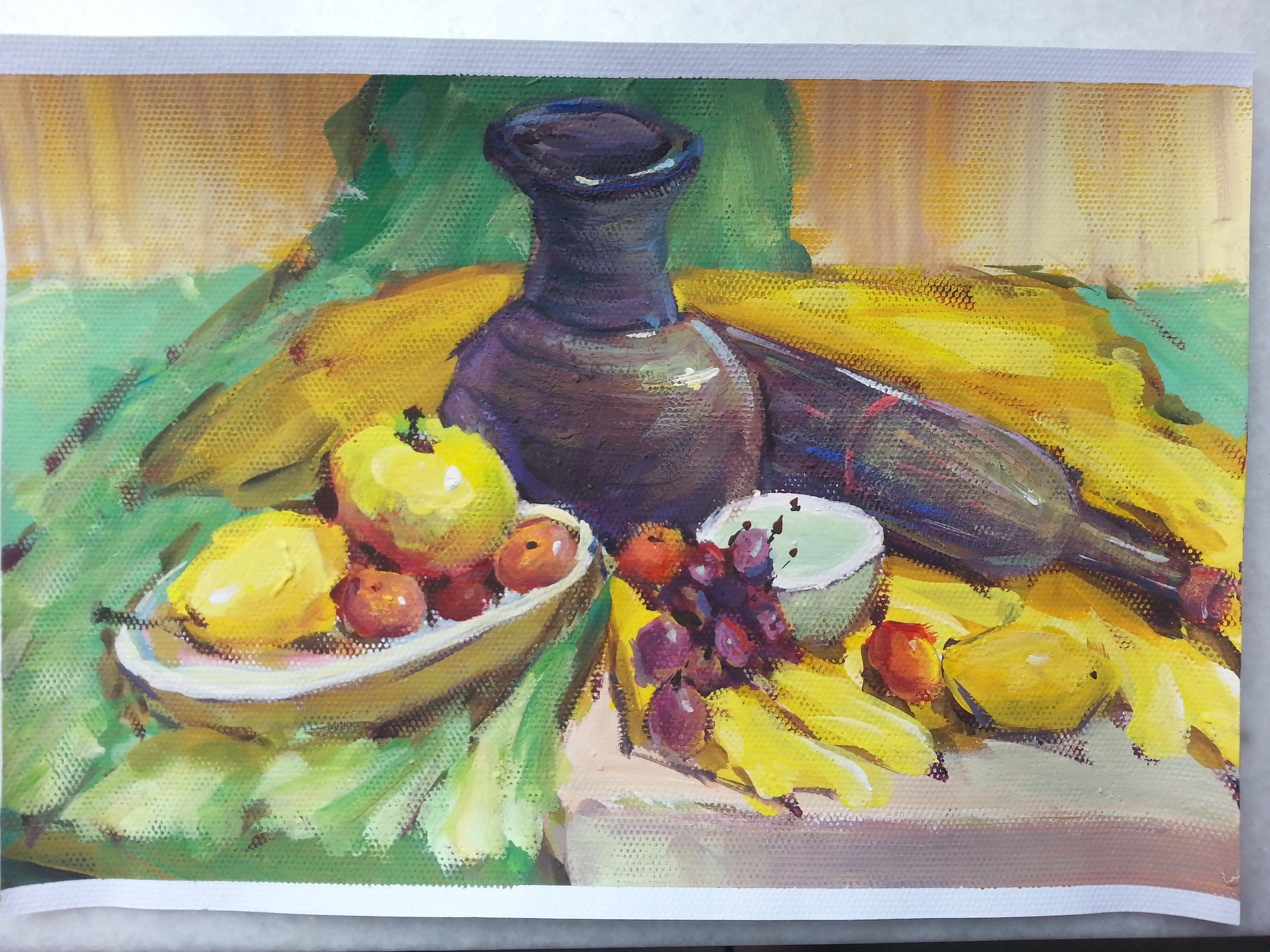 【我的作品我的画】10 水粉静物_隔壁老徐B-站酷ZCOOL