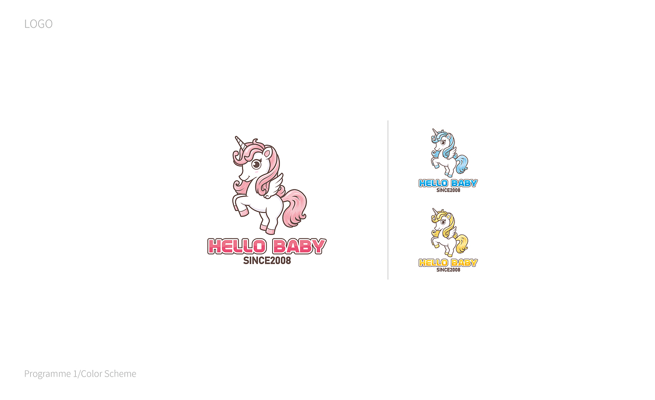 HELLO BABY 卡通LOGO方案设计|平面|Logo|VV熊_原创作品-站酷ZCOOL