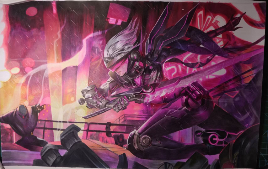 纯手绘A3剑姬附赠画_大香乃-站酷ZCOOL