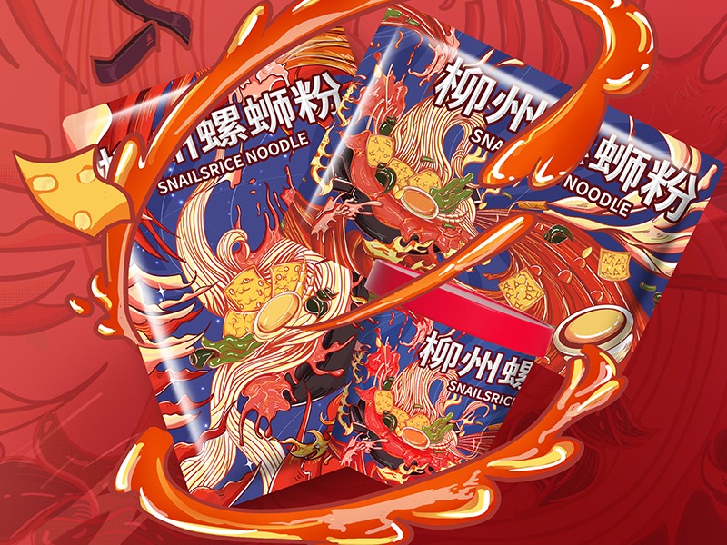 螺蛳粉-包装_MuZi设计-站酷ZCOOL