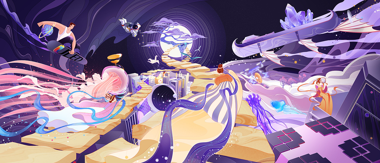 旅行狂想曲｜打开ULED去旅行_野百合Aurora-站酷ZCOOL