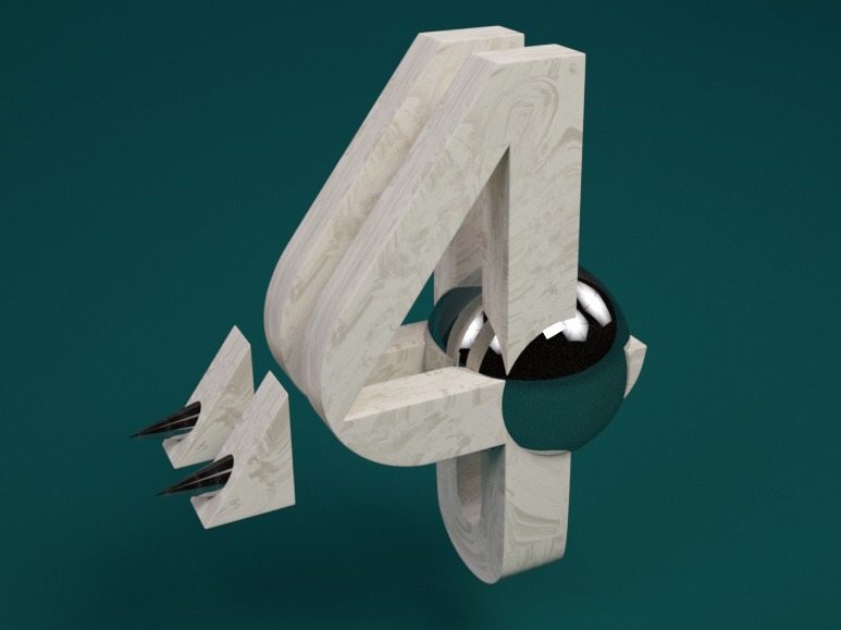 C4D数字_李木子大大-站酷ZCOOL