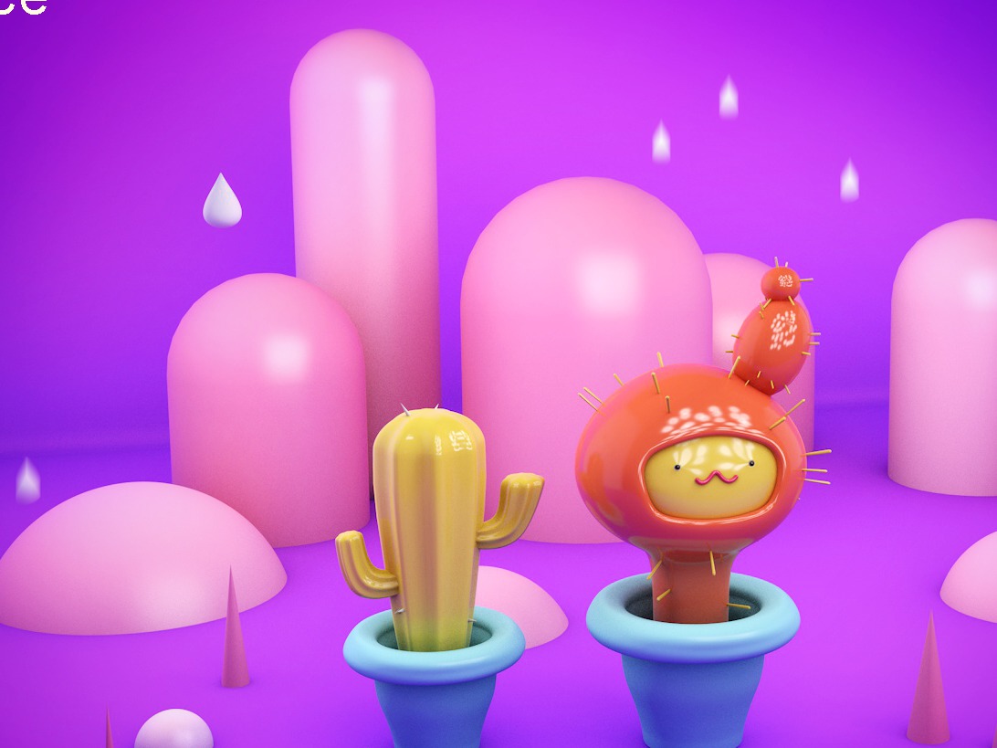 C4D盆栽_铭de轩-站酷ZCOOL