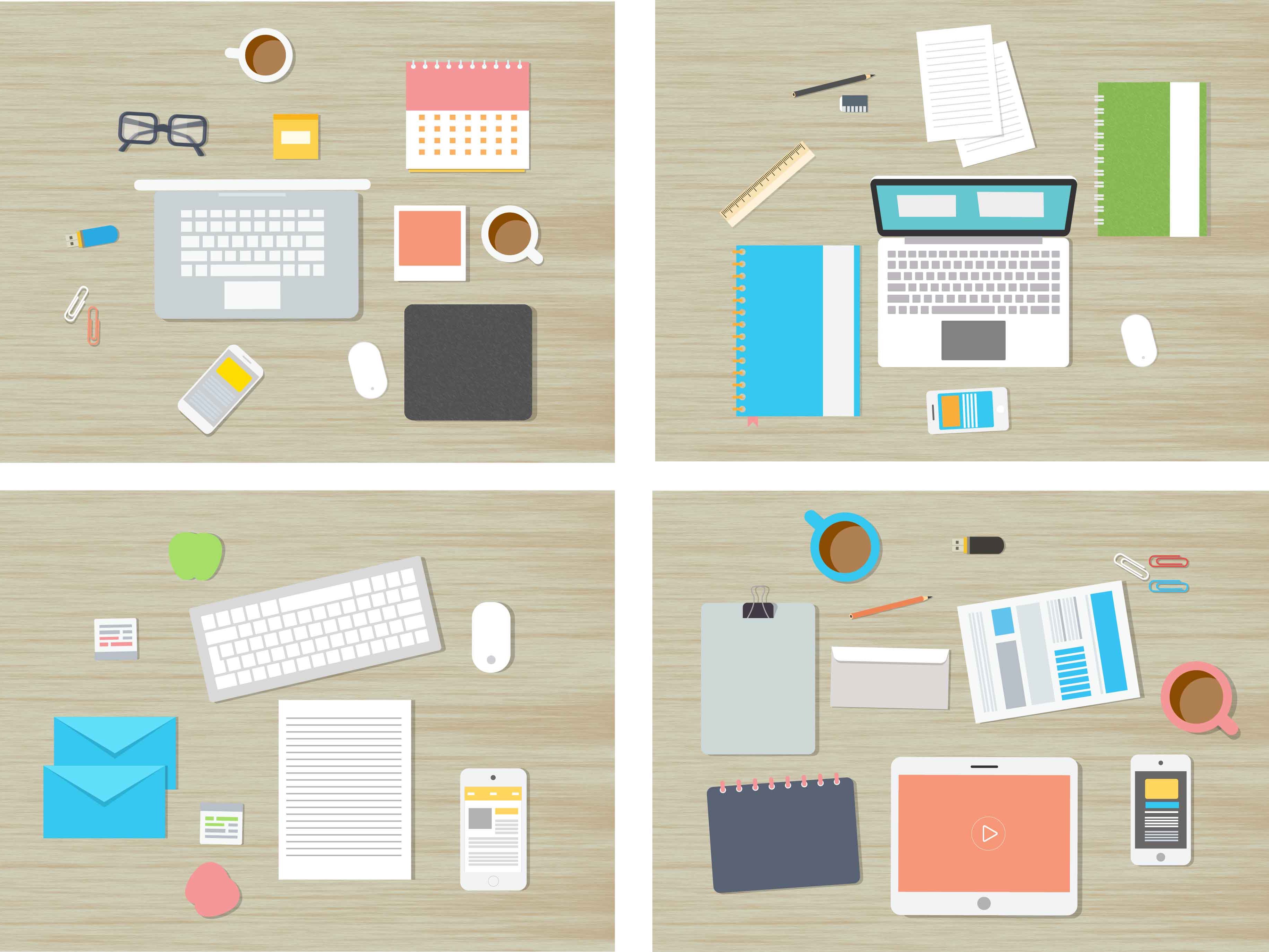 商务办公桌办公用品_格格dzk-站酷ZCOOL