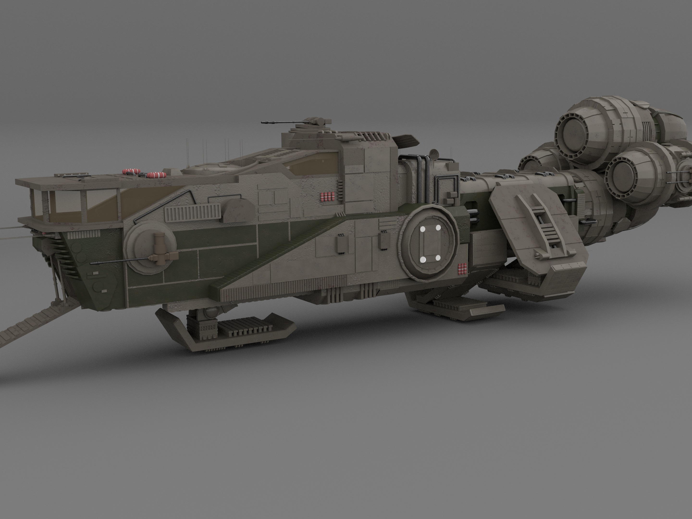 三维建模 Maya/sub painter-Spaceship，影视，游戏_laceychen-站酷ZCOOL