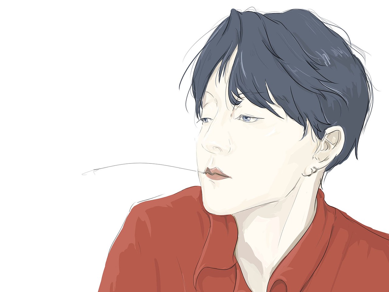 MIC男团成员板绘头像练习_阿瞒amana-站酷ZCOOL