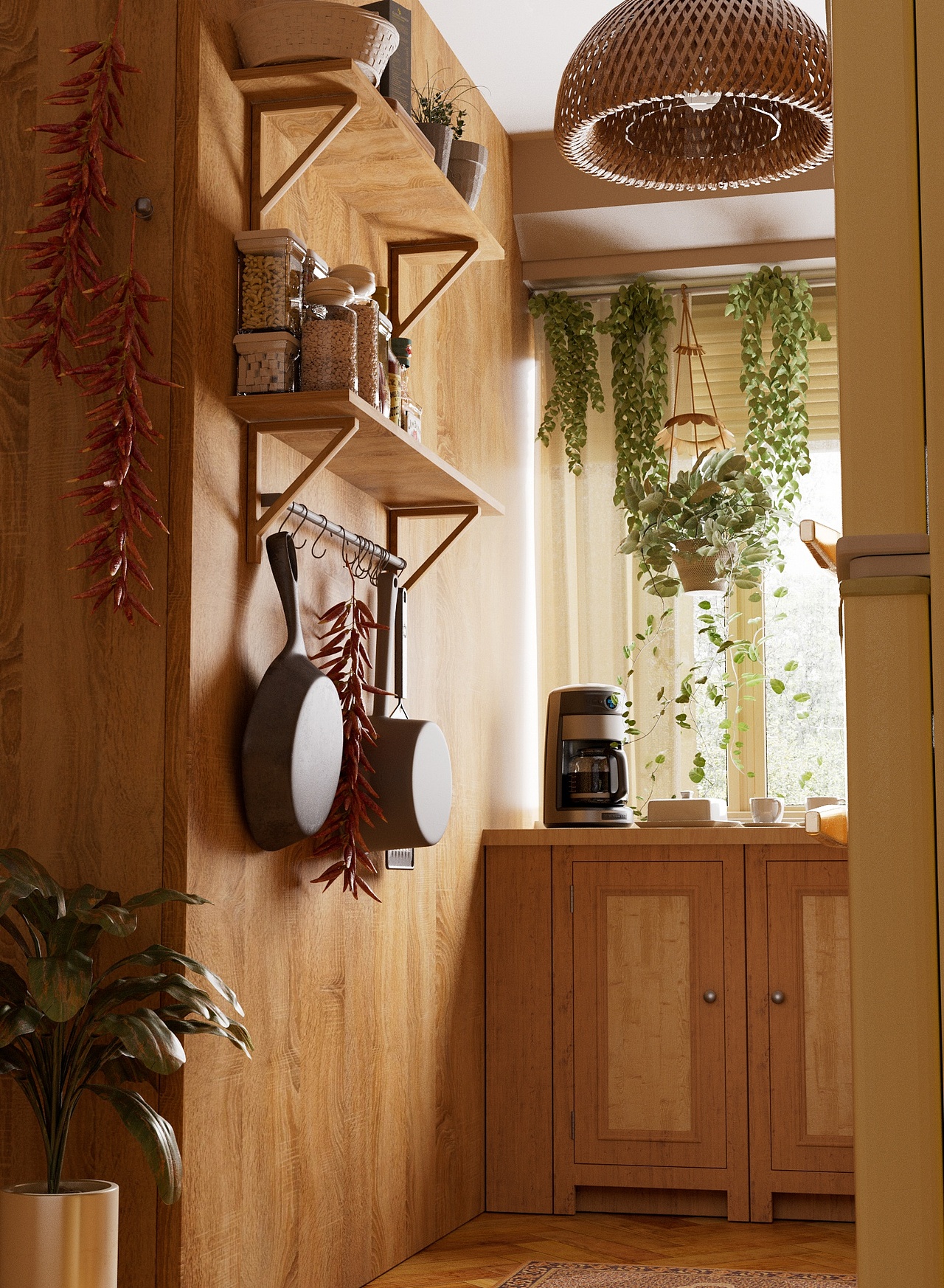 oc渲染，场景，室内厨房_沙漠里的一颗沙-站酷ZCOOL