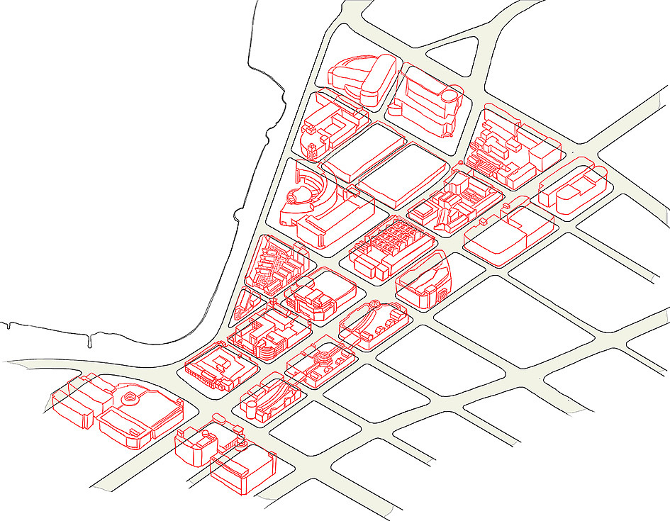 杭州湖滨银泰IN77手绘导览图_七七碰-站酷ZCOOL