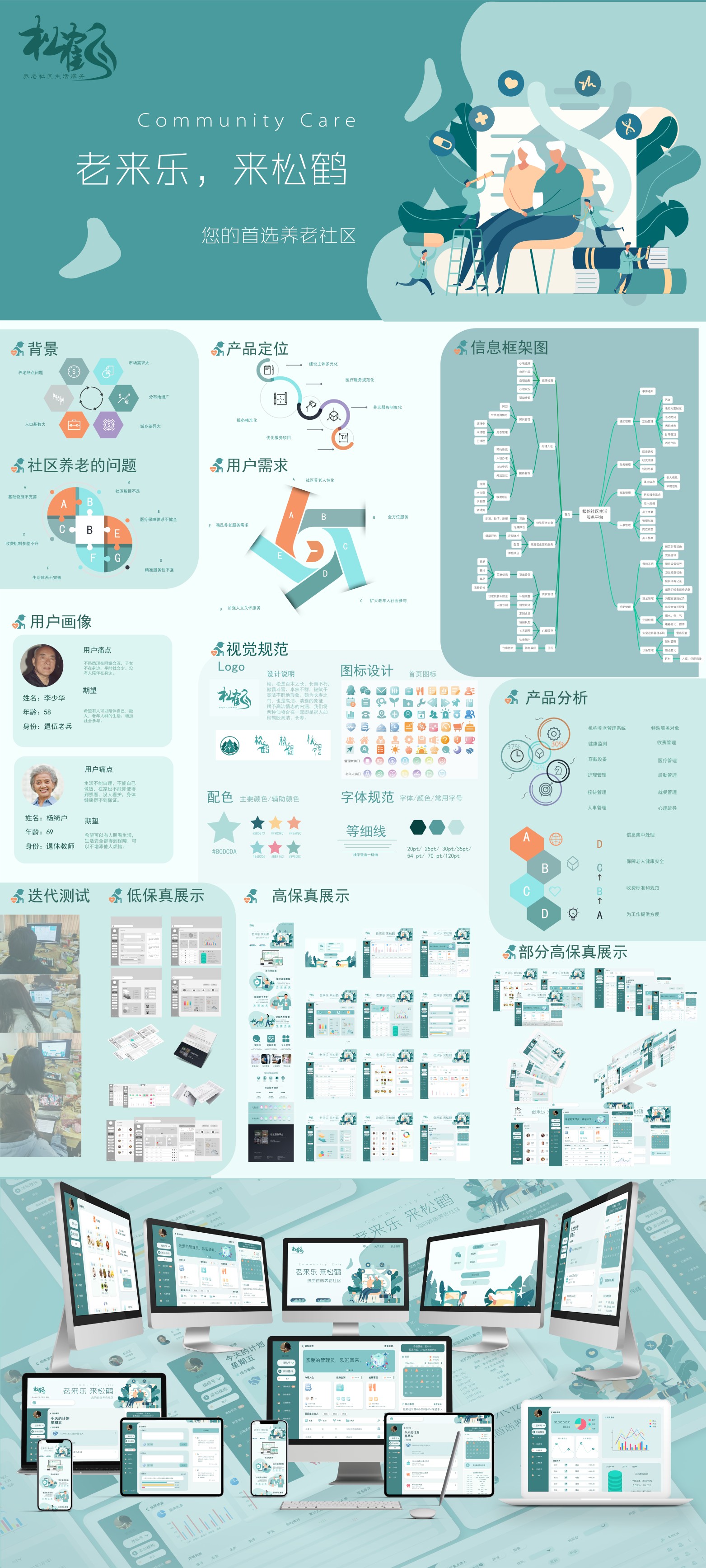 松鹤——社区养老生活服务平台_何佳琳Joline-站酷ZCOOL