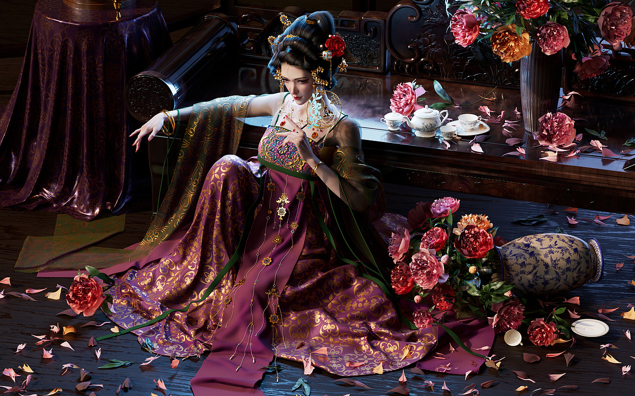 【学员作品】杨甦媛--《金缕衣》_巧课力CGmomo-站酷ZCOOL